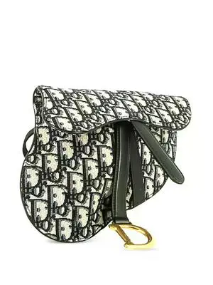 Dior 2020 Oblique Saddle Belt Bag - Blue