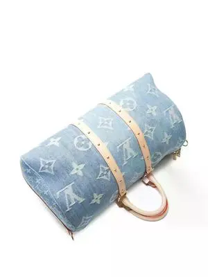 LOUIS VUITTON Keepall Bandouliere 45 Tote Bag - Blue