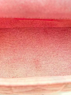 Dior 2022 Medium Macrocannage Denim Caro Crossbody Bag - Pink