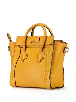 Celine 2013 Nano Leather Luggage Tote Satchel - Yellow