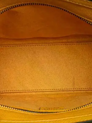 Celine 2013 Nano Leather Luggage Tote Satchel - Yellow
