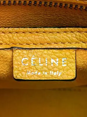 Celine 2013 Nano Leather Luggage Tote Satchel - Yellow