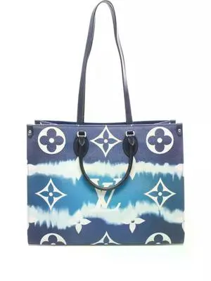 LOUIS VUITTON 2019 Monogram Giant Escale Onthego Gm Satchel - Blue