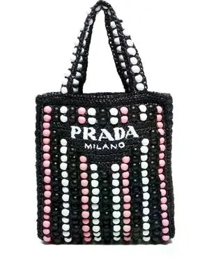 Prada 2000s Raffia Tote Bag