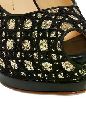 GIUSEPPE ZANOTTI 160mm Glitter Platform Pumps - Black