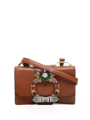 Miu Miu Lady Leather Shoulder Bag - Brown