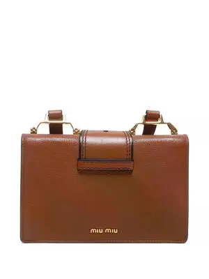 Miu Miu Lady Leather Shoulder Bag - Brown