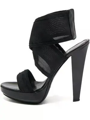 Fendi 80mm Leather Heeled Sandals