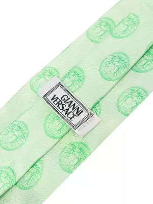 Versace 1990s Medusa-head Silk Neck Tie