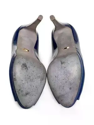 SERGIO ROSSI 100mm Patent-leather Peep-toe Pumps