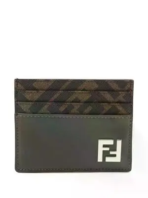 Fendi 2020s Ff-patterned Cardholder - Green