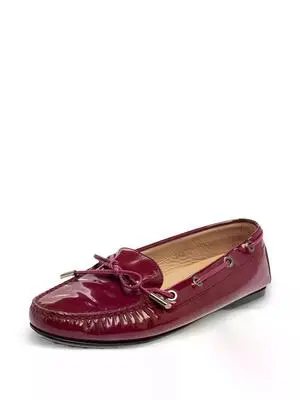 TOD'S Patent-leather Boat Shoes - Pink