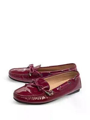 TOD'S Patent-leather Boat Shoes - Pink