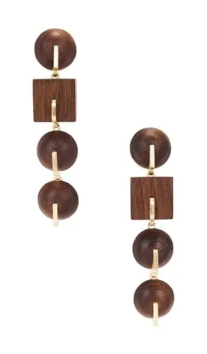 Cult Gaia Laguna Earring - Walnut