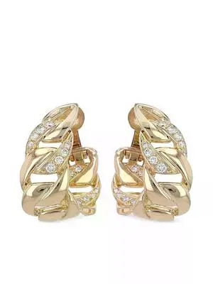 CARTIER 1980s 18kt Yellow Diamond Clip-on Earrings - Gold