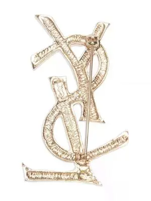 Saint Laurent 1980-2000 Logo-plaque Brooch