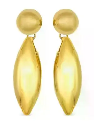JENNIFER GIBSON JEWELLERY 1980s Bomb Dangle Clip-on Earrings - Gold