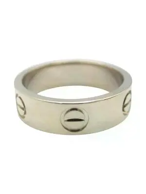 Cartier 2010s 18k White Gold Love Ring Silver
