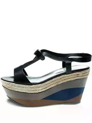 SERGIO ROSSI 95mm Wedged Platform Sandals