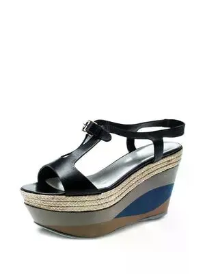 SERGIO ROSSI 95mm Wedged Platform Sandals
