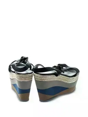 SERGIO ROSSI 95mm Wedged Platform Sandals