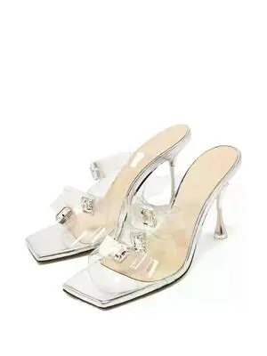 Mach & Mach 95mm Bow-detail Clear Sandals