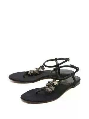 Burberry Leather Flat Sandals