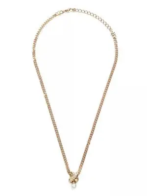Dior Faux-pearl Pendant Necklace - Gold