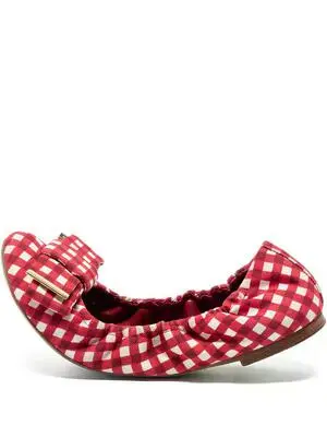 LOUIS VUITTON Check-print Ballet Flats