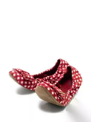 LOUIS VUITTON Check-print Ballet Flats