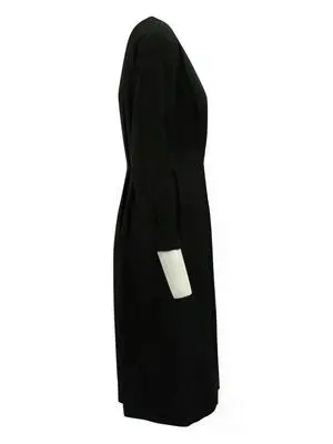 Dries Van Noten Pleated Long-sleeve Dress