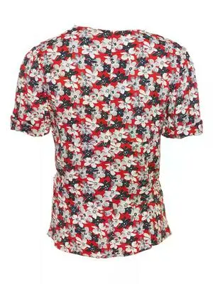 JOSEPH Floral-print Short-sleeve Blouse