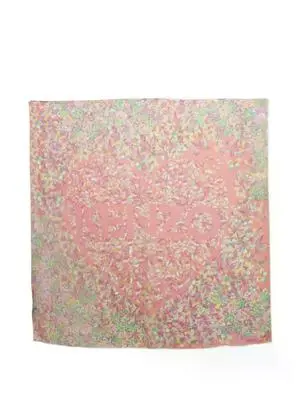 Kenzo Floral Butterfly Silk Scarf - Pink