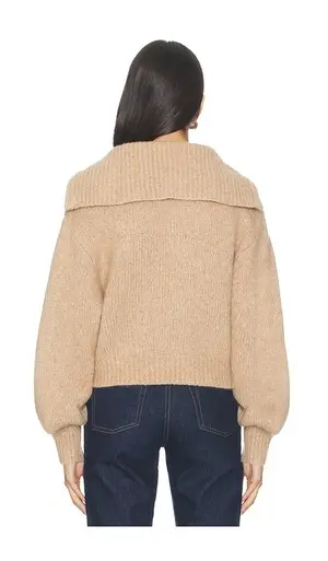Susana Monaco Wool Half Zip Collar Sweater