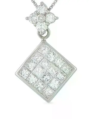 LB EXCLUSIVE Platinum And Diamond Pendant Necklace