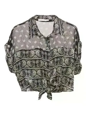 Pierre Balmain Vintage Paisley-print Silk Top