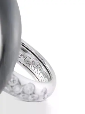 De Grisogono 18k White Gold Diamond And Onyx Ring