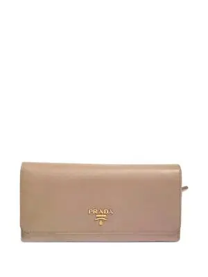 Prada Leather Wallet - Neutrals