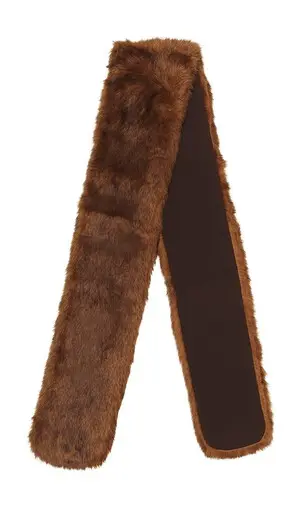 UNREAL FUR West End Scarf In Brown - Ginger