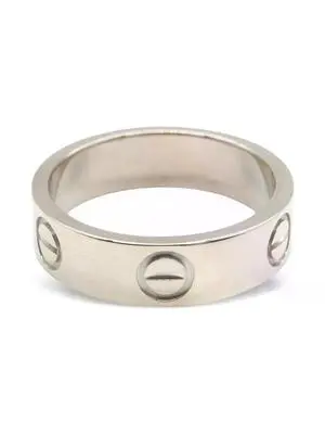 Cartier 2010s 18k White Gold Love Ring Silver
