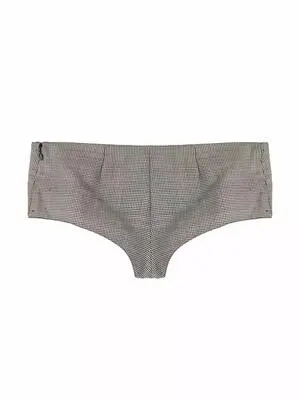 Versace 1990s Houndstooth Zipped Bikini Brief