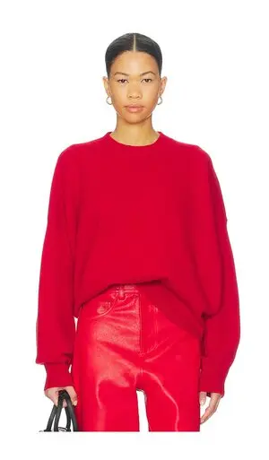 RÓHE Brushed Wool Crewneck Sweater - Rosso