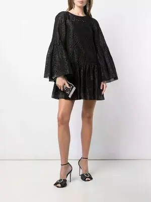 Dolce & Gabbana Floral-embroidered Flared Minidress