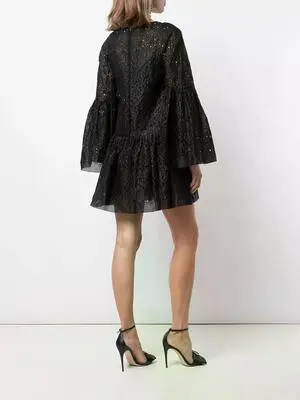 Dolce & Gabbana Floral-embroidered Flared Minidress