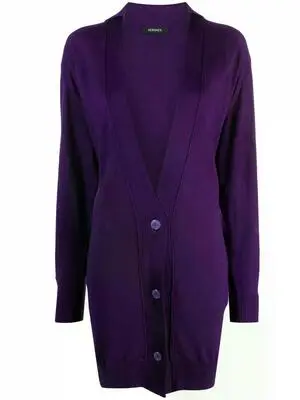 Versace 1990s V-neck Knee-length Cardigan