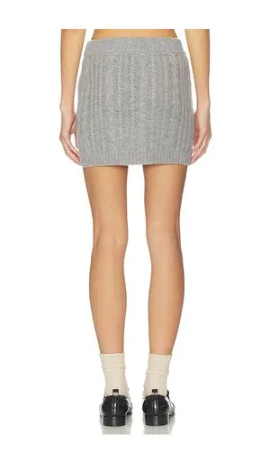 AEXAE Cashmere Cable Mini Skirt