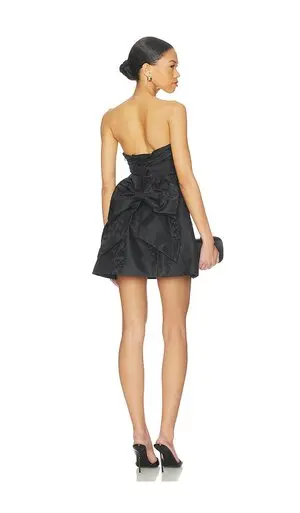 MORE TO COME Zelda Mini Dress With Statement Bow - Black