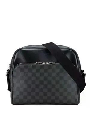 LOUIS VUITTON Damier Graphite Dayton Reporter Pm - Black