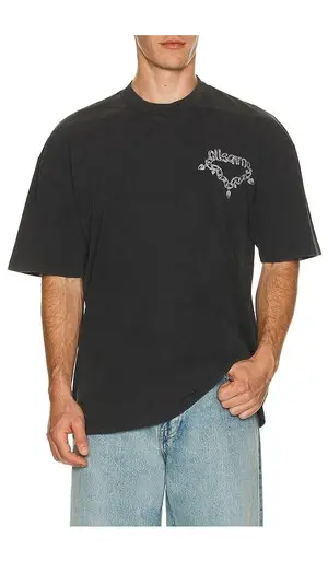 ALLSAINTS Drip Crew Neck Tee In Black