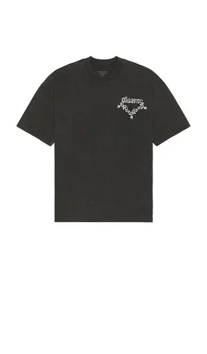 ALLSAINTS Drip Crew Neck Tee In Black
